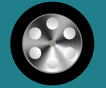 8 Rotating Car Wheels