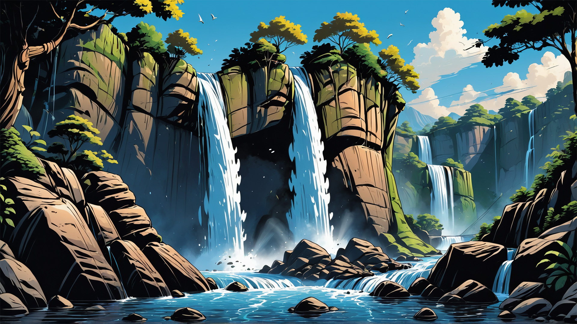 Waterfall Backgrounds