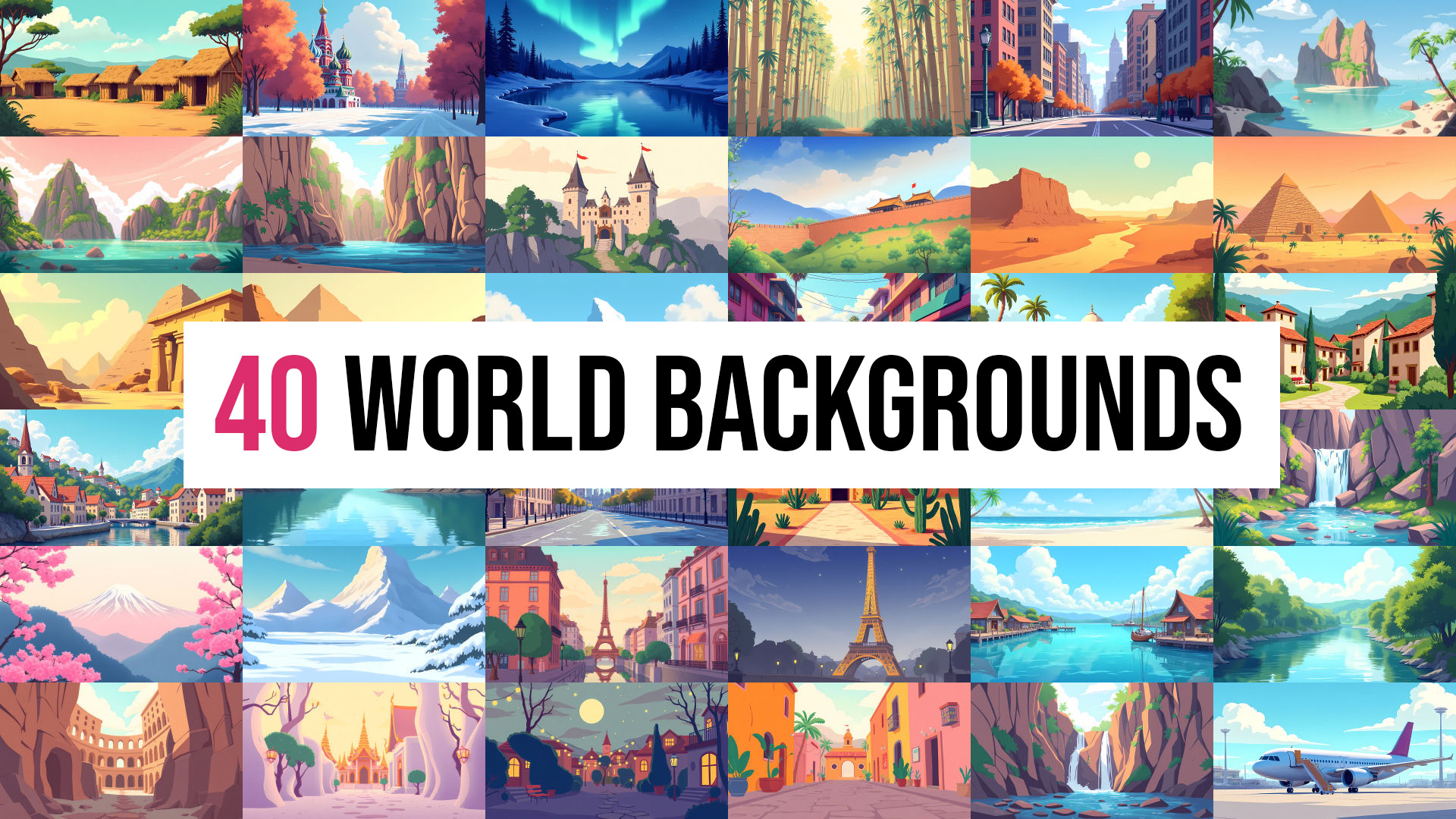 World Scenes - 40 Backgrounds