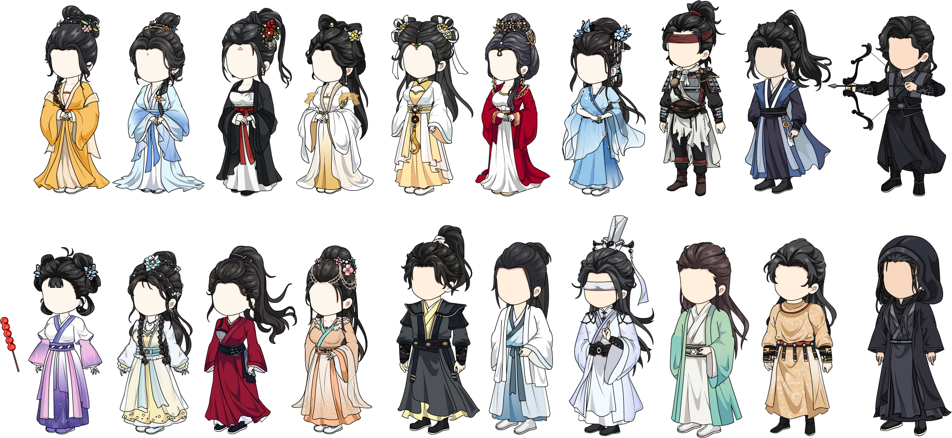 One hundred ancient figures