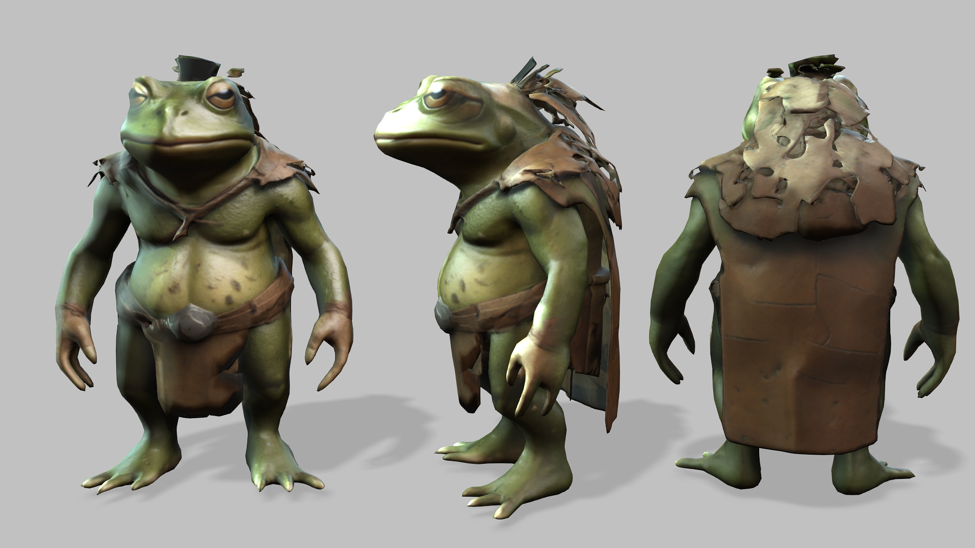Prehistoric frog character