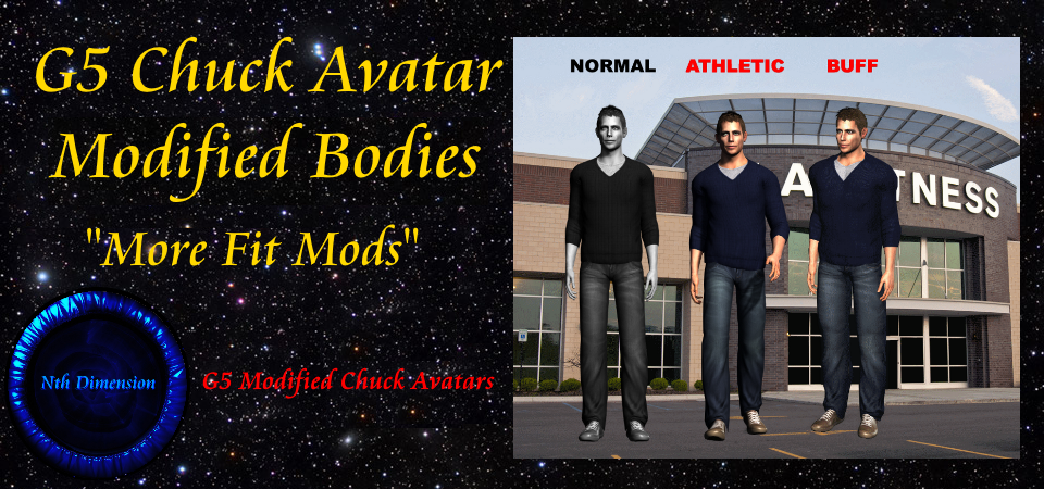 Chuck 'More Fit' Pack - G5 Modified Chuck Avatars