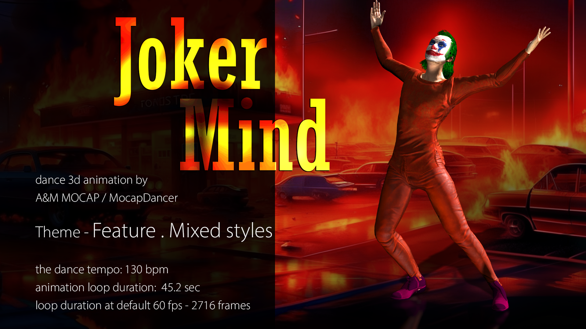 A&M - Joker Mind - dance animation (130bpm)