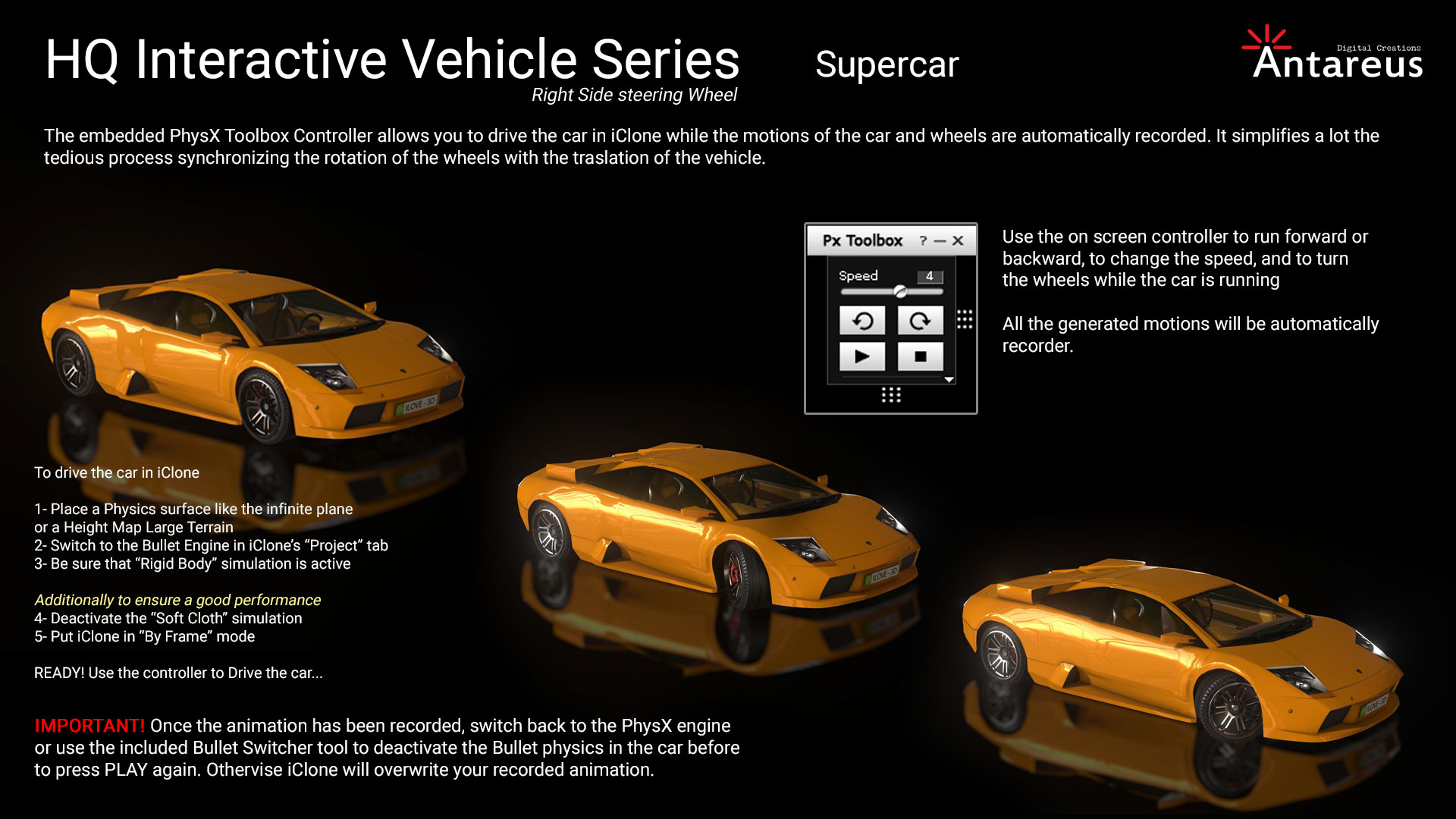 RHD HQ Interactive Vehicles - Supercar