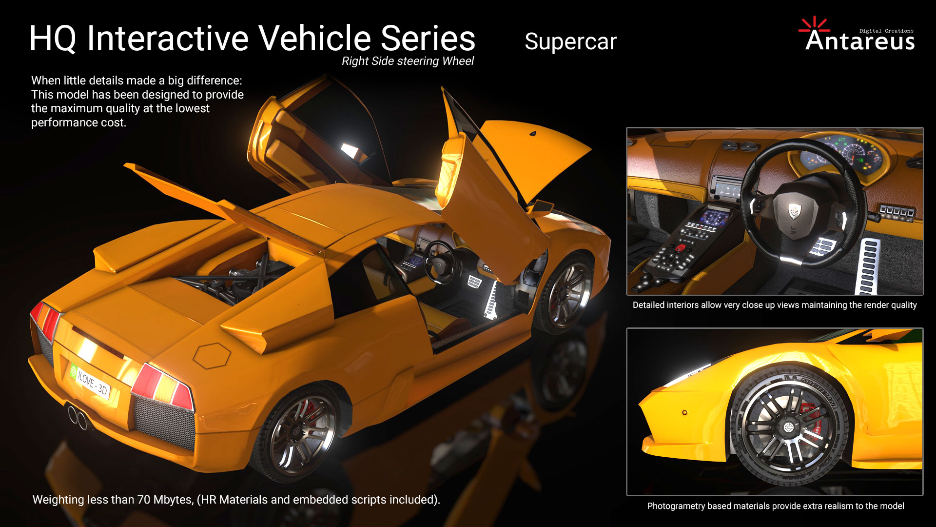 RHD HQ Interactive Vehicles - Supercar