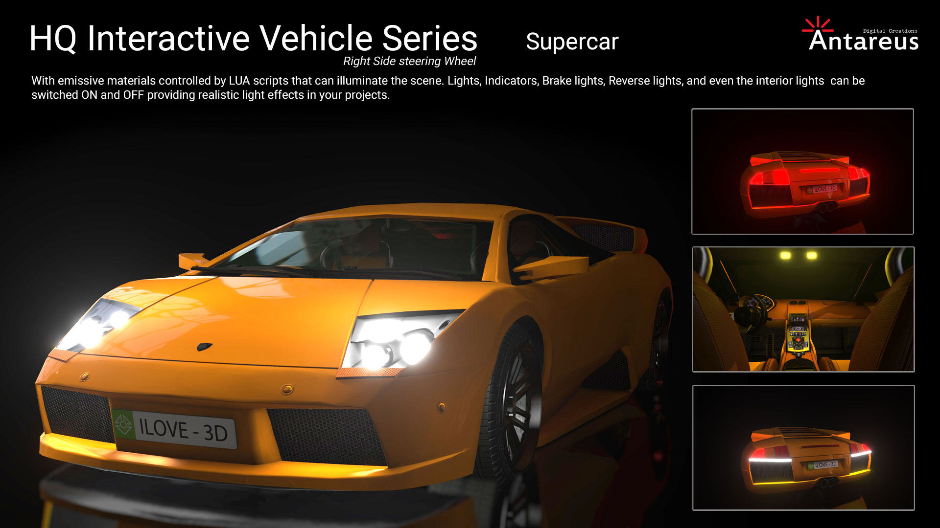 RHD HQ Interactive Vehicles - Supercar