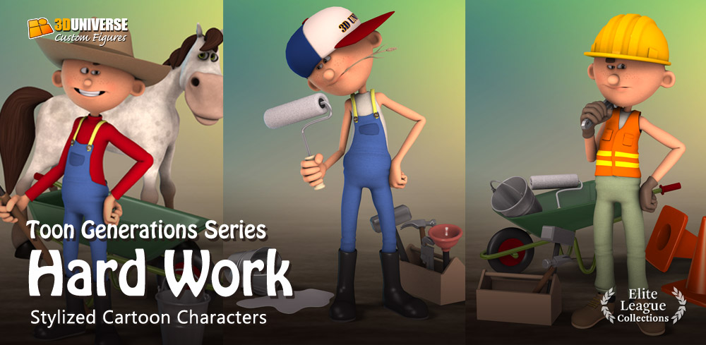 Toon Generation Hard Work Worker Pack