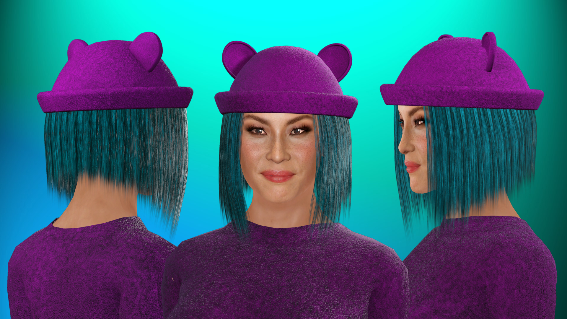 Ears-hat set