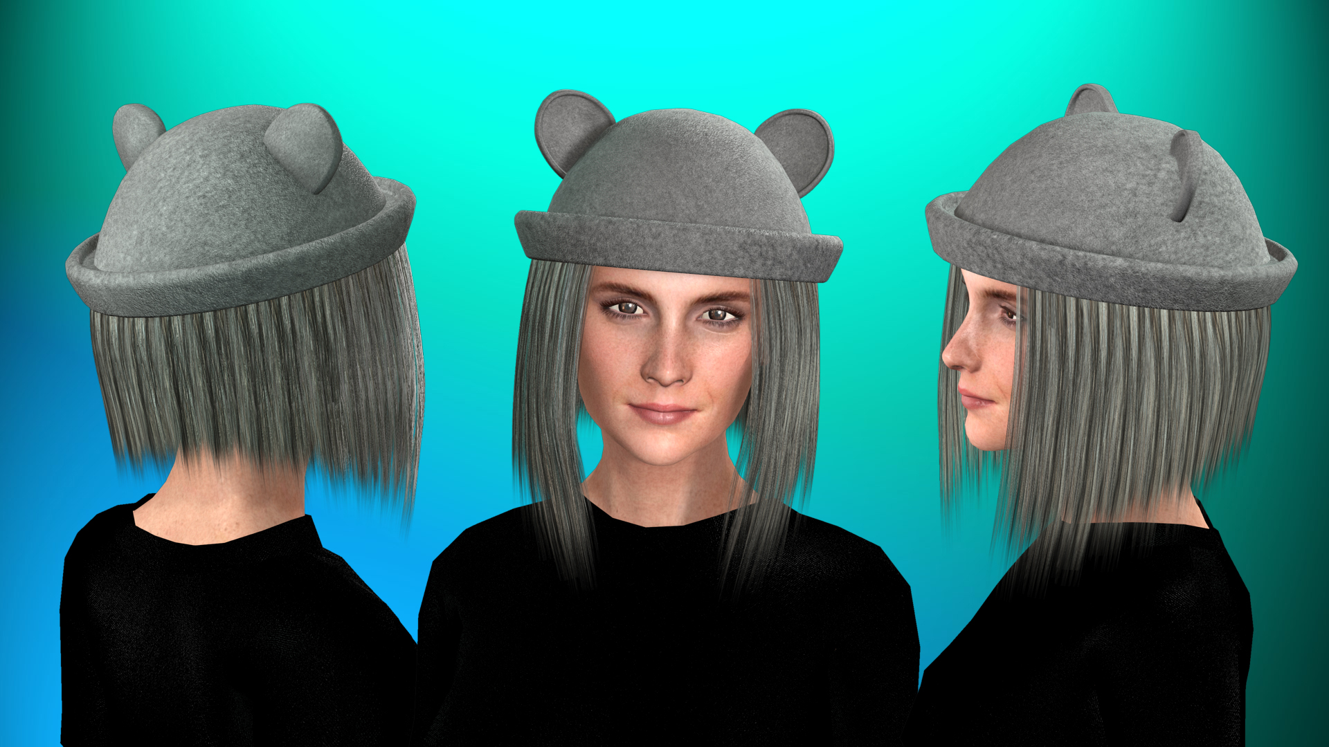 Ears-hat set