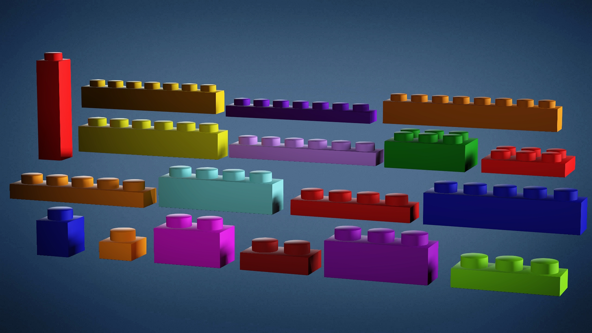 70 LEGO blocks