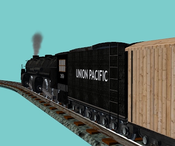 Bigboy 4-6-6-4 & Tender - Boxcar animated