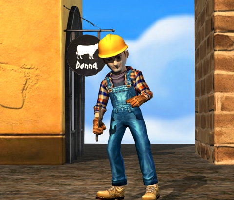 Toon Construction Worker