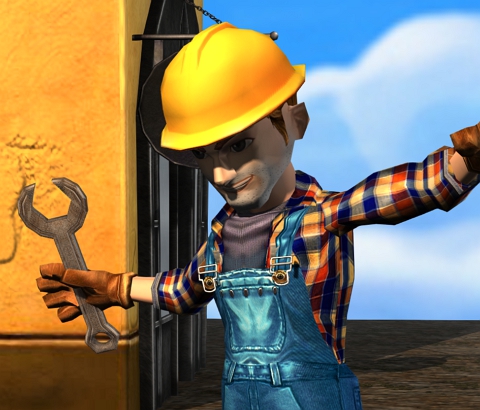 Toon Construction Worker