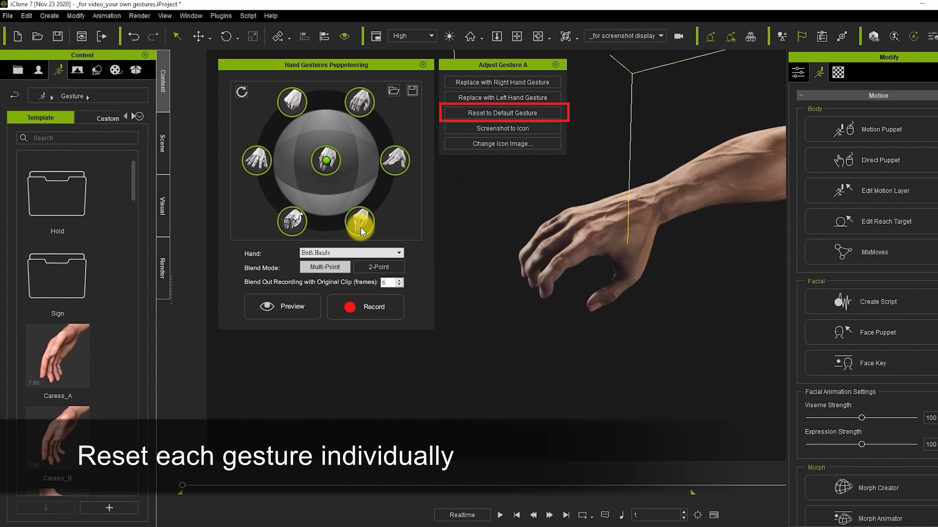 Hand Gestures Puppeteering 2.0
