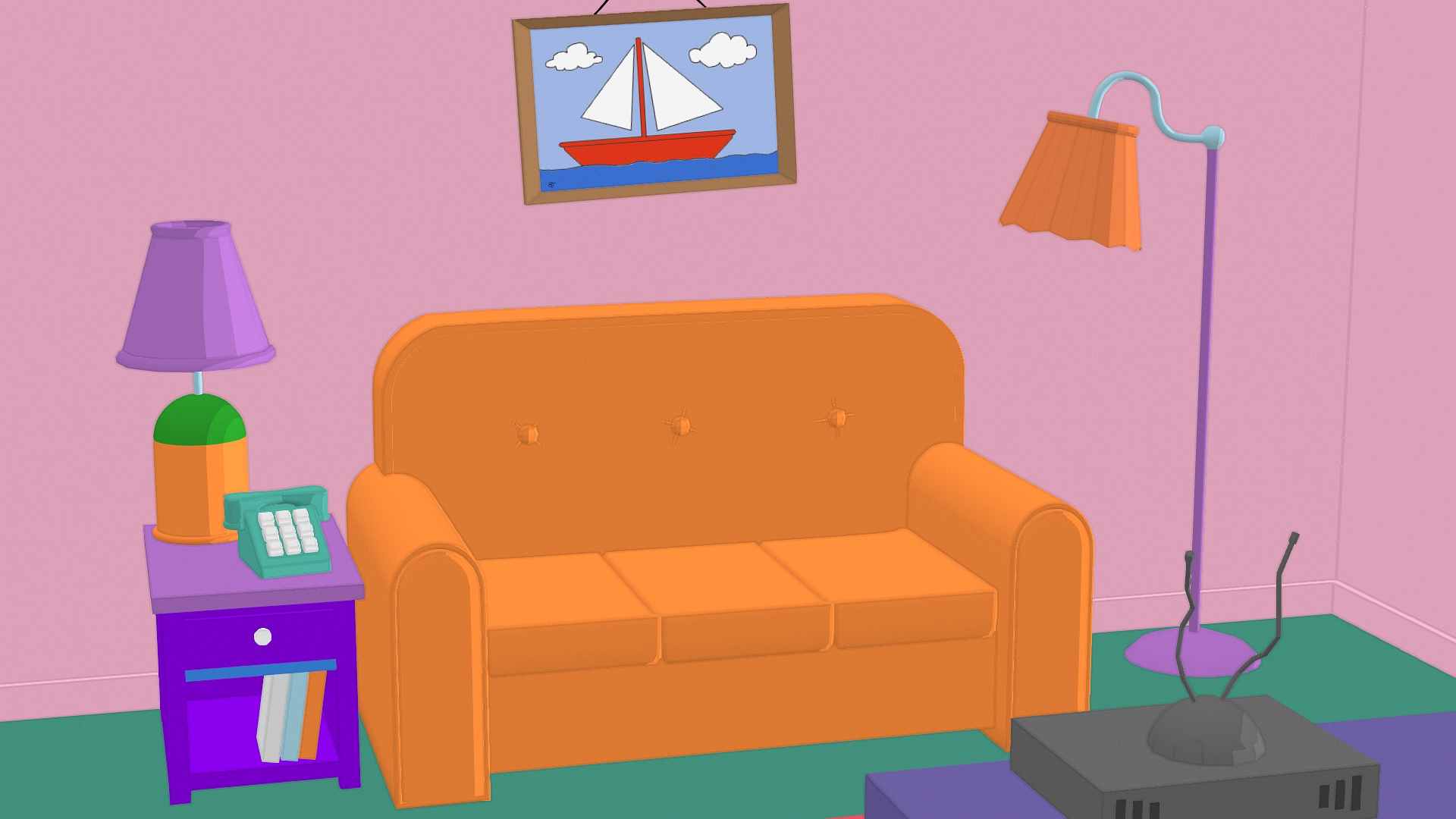 Cartoon TV Room