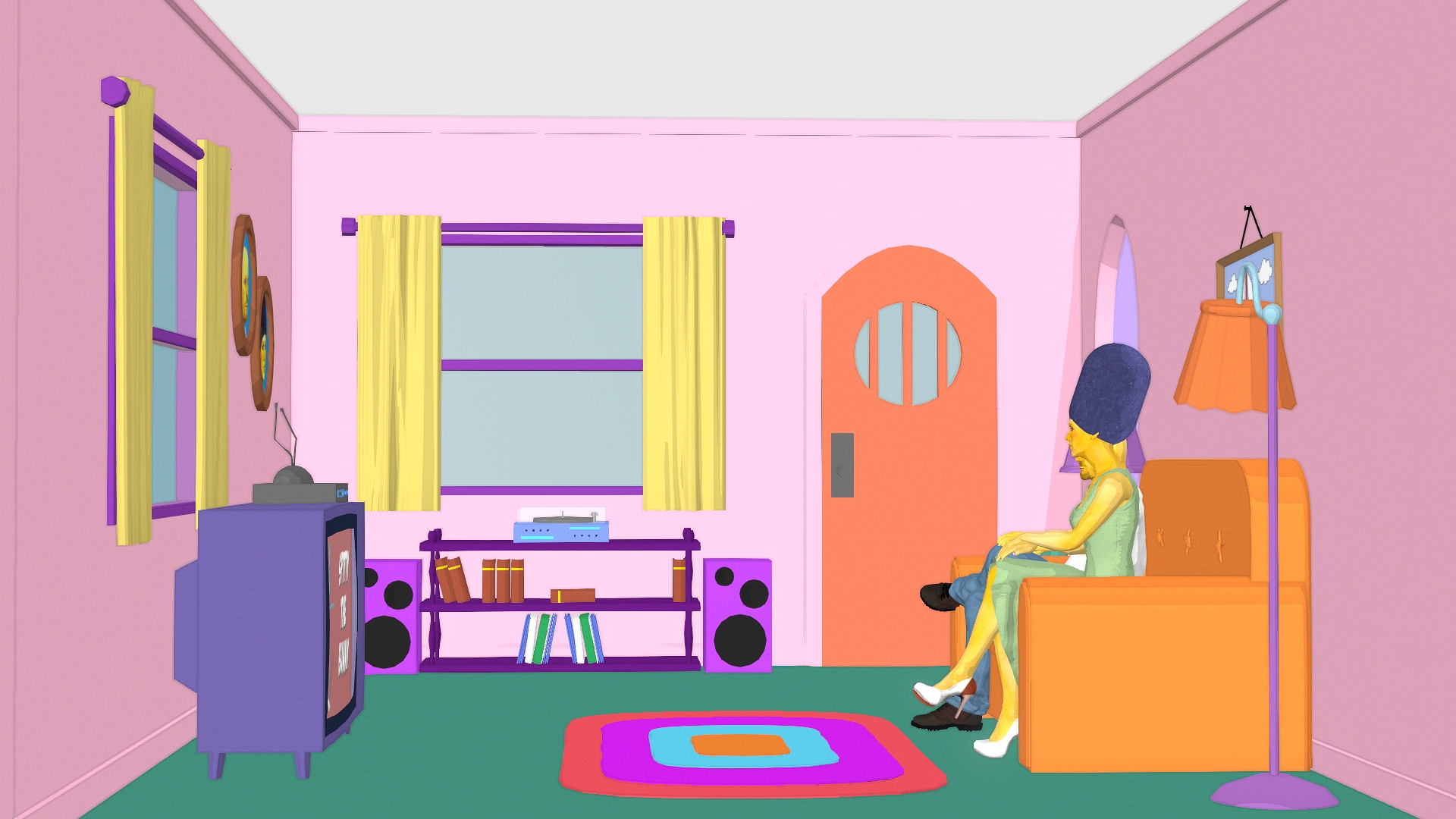 Cartoon TV Room