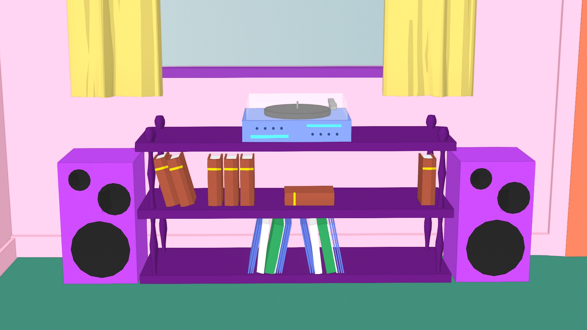 Cartoon TV Room