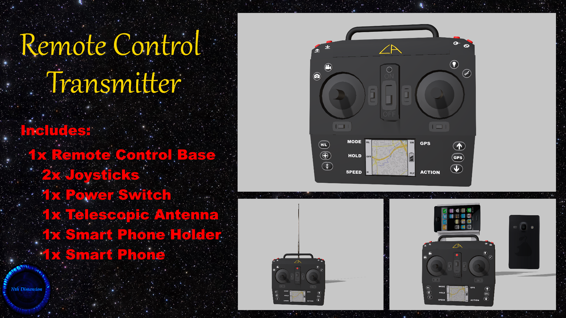 Remote Control Transmitter With Accessories