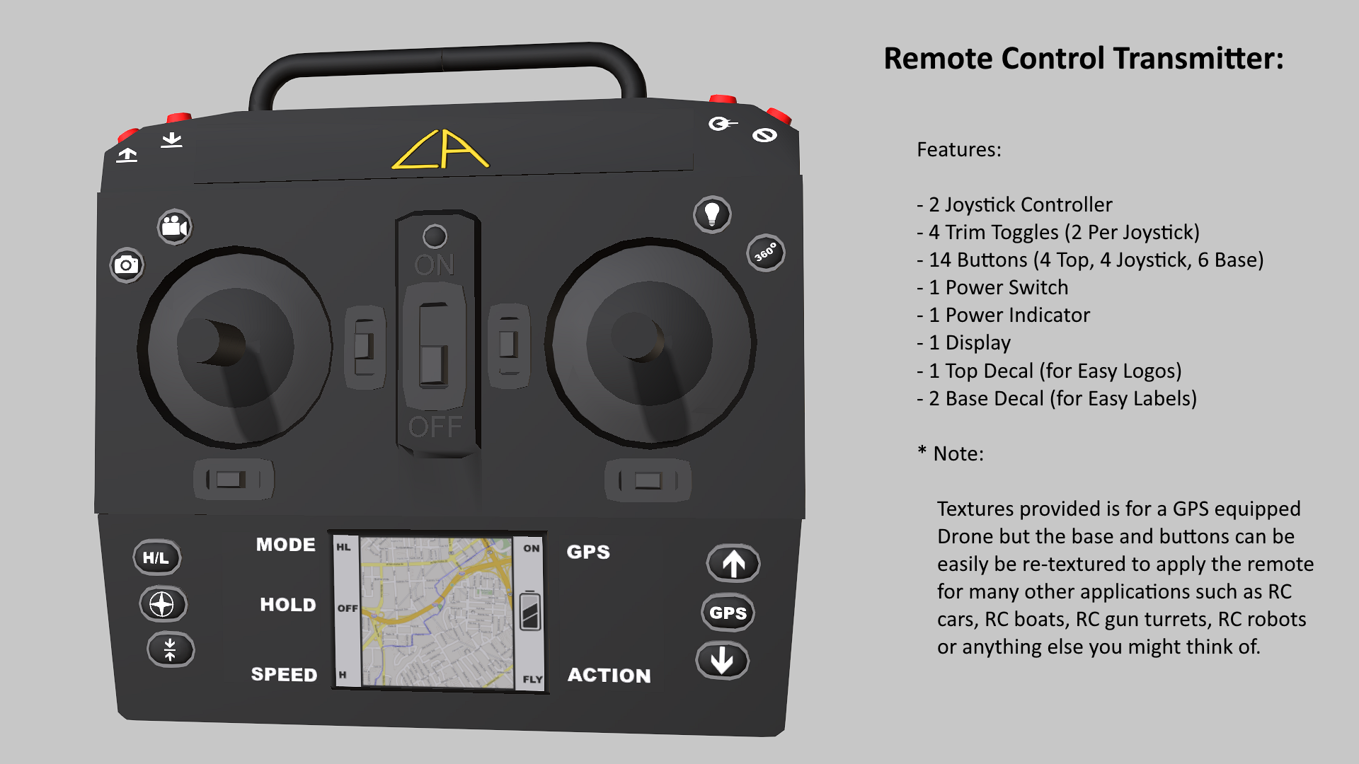 Remote Control Transmitter With Accessories