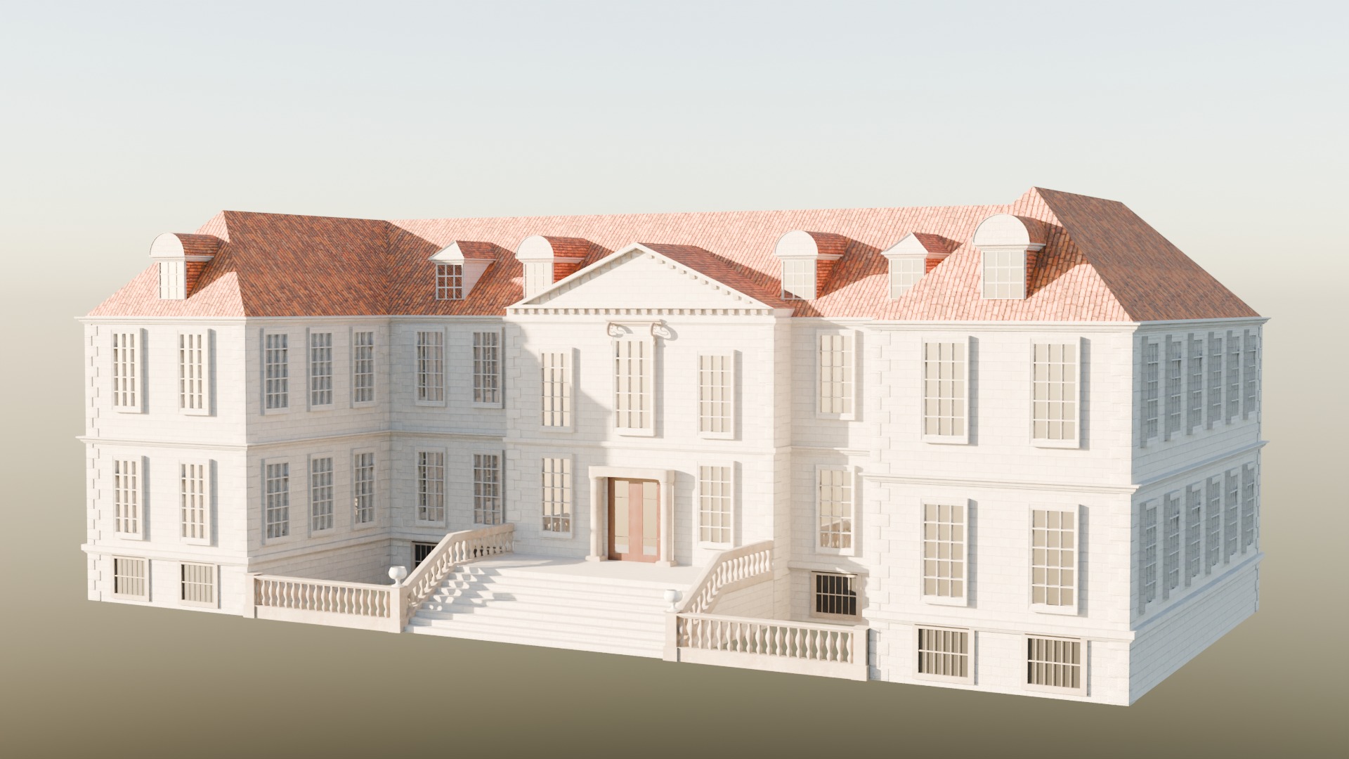 Luxurious Mansion 3D Model