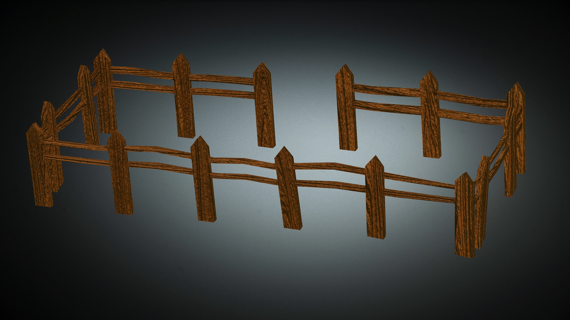 Stylized farm landscape