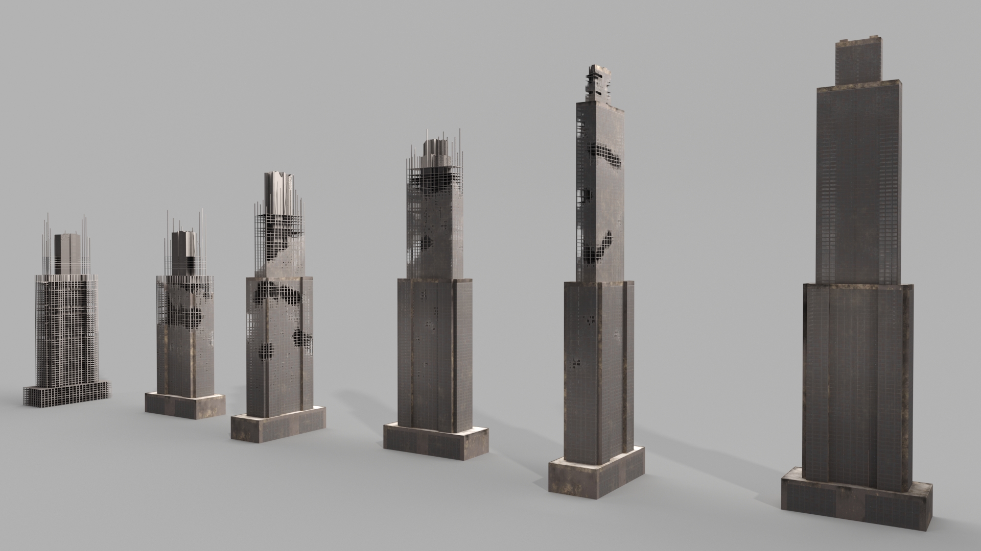 Post-Apocalyptic Background Buildings