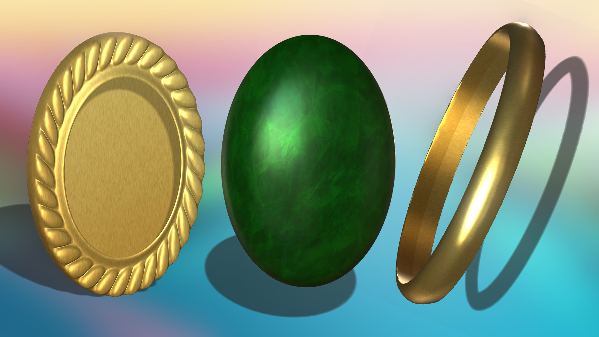 Emerald Ring Set