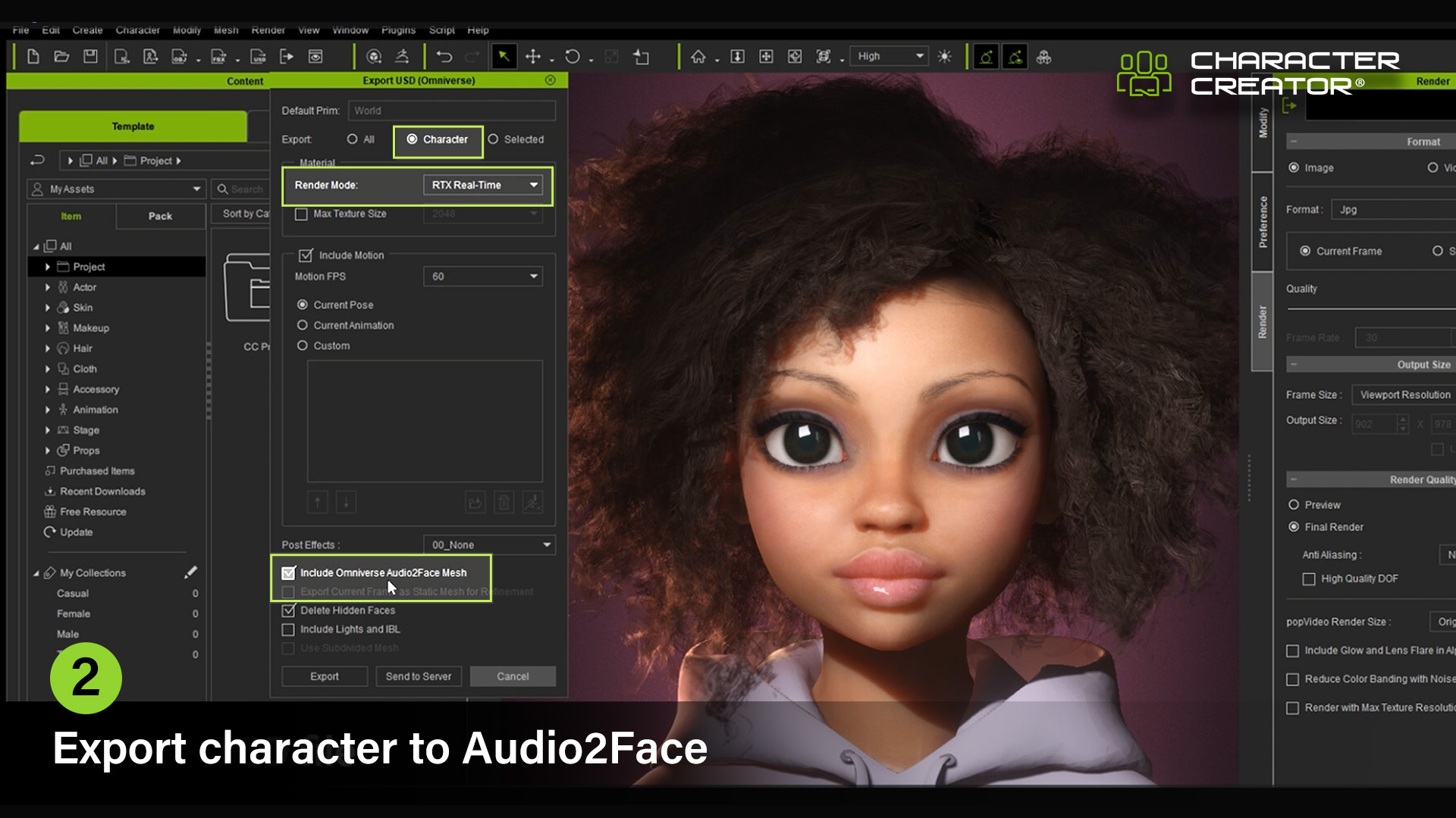NVIDIA Audio2Face (A2F) for iClone 8