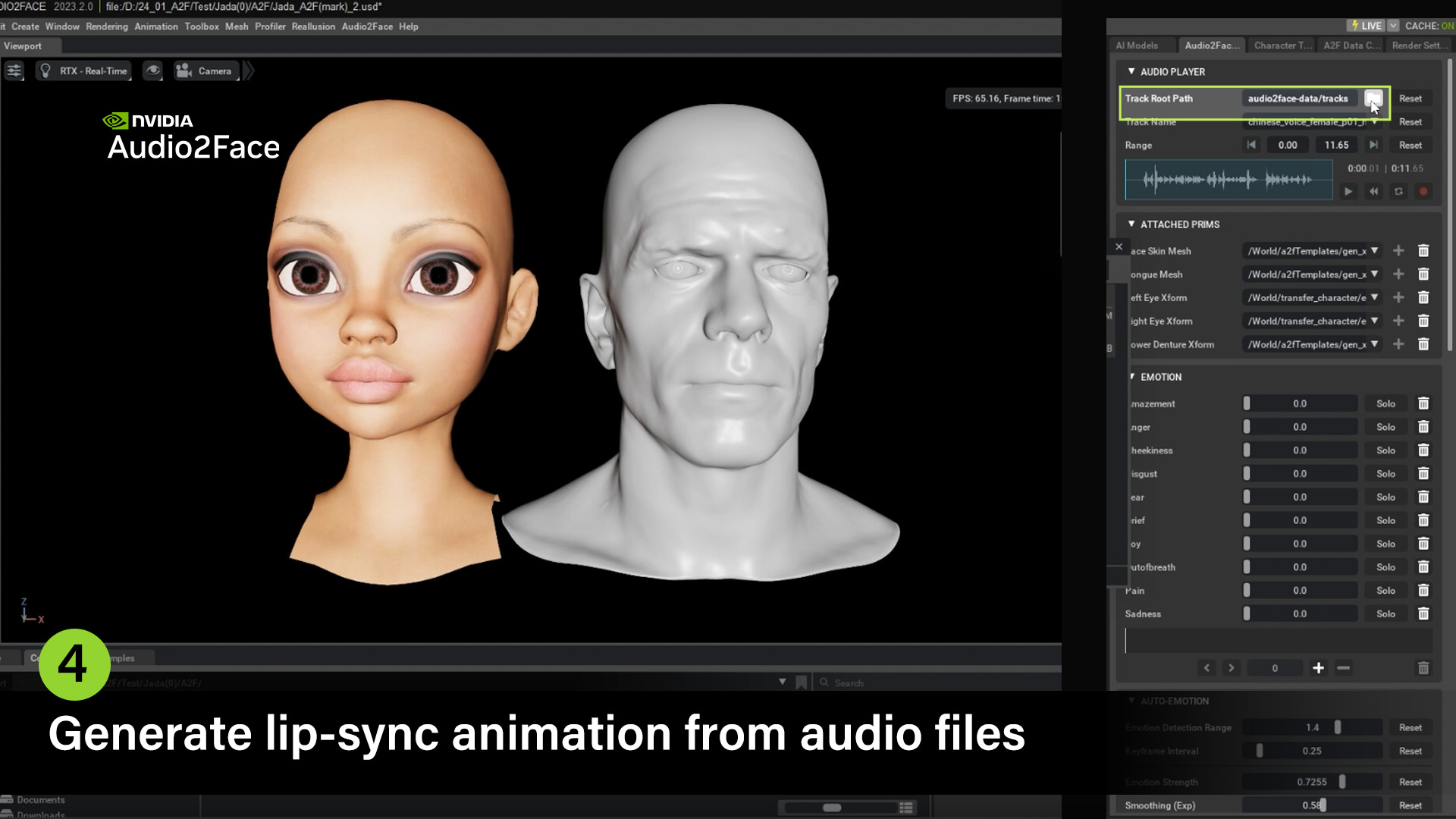 NVIDIA Audio2Face (A2F) for iClone 8