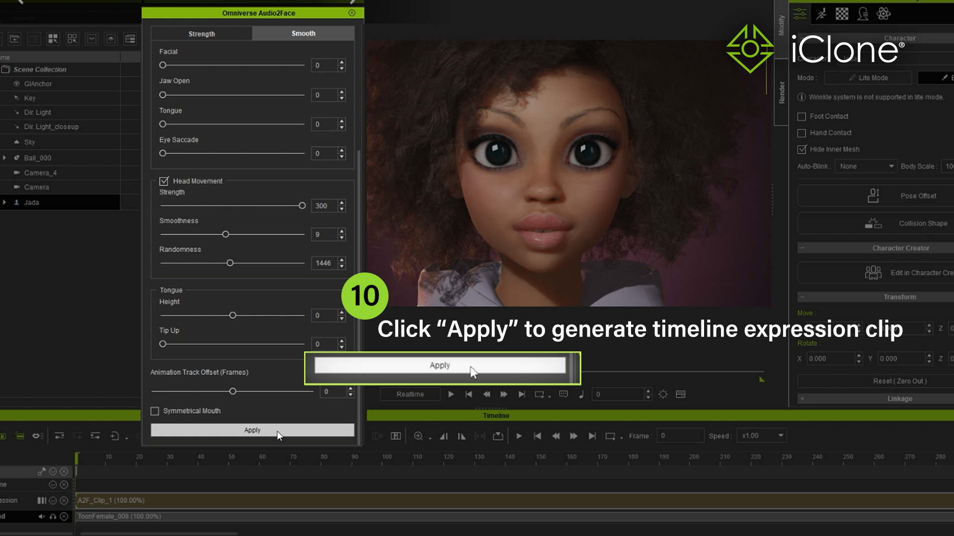 NVIDIA Audio2Face (A2F) for iClone 8