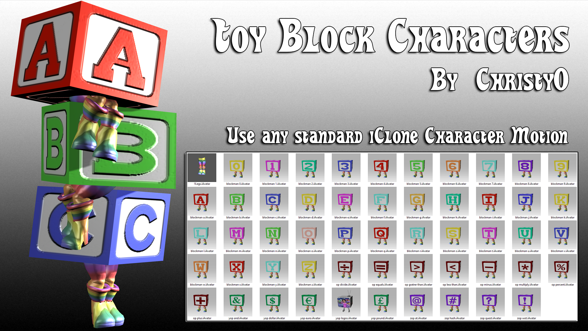 Toy Block Characters