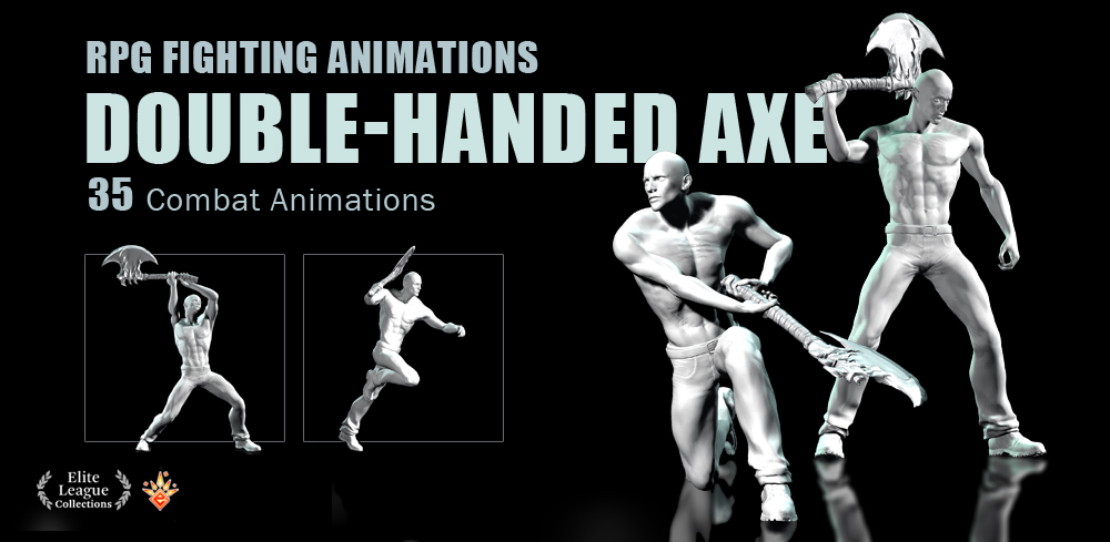RPG Fighting Animations DOUBLE-HANDED AXE