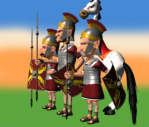 Cartoon Roman Soldiers