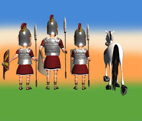Cartoon Roman Soldiers