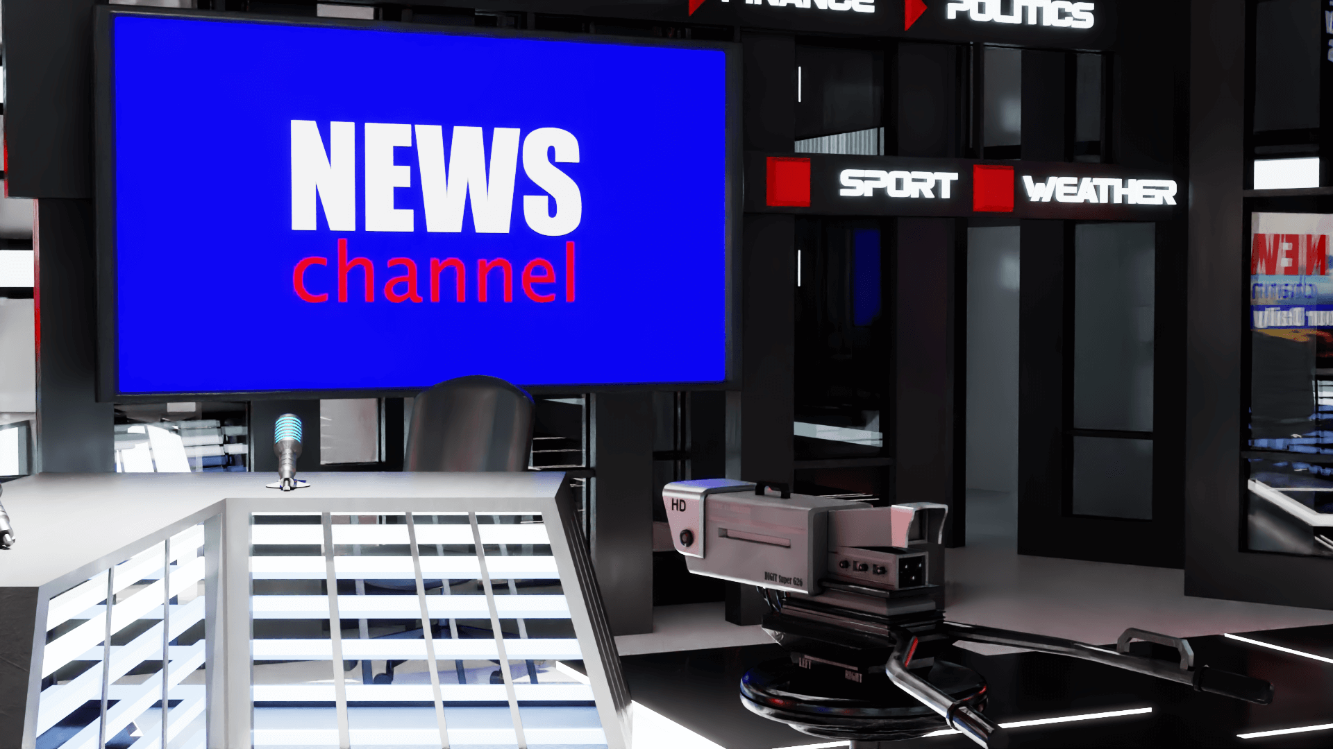 News Channel TV Studio