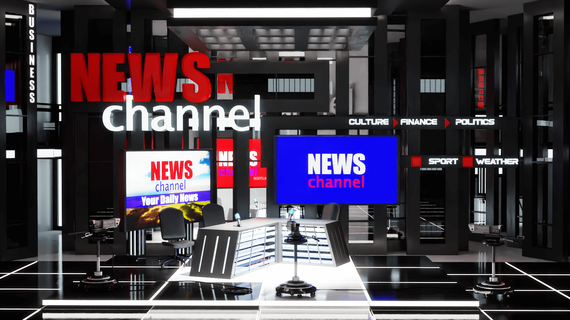 News Channel TV Studio