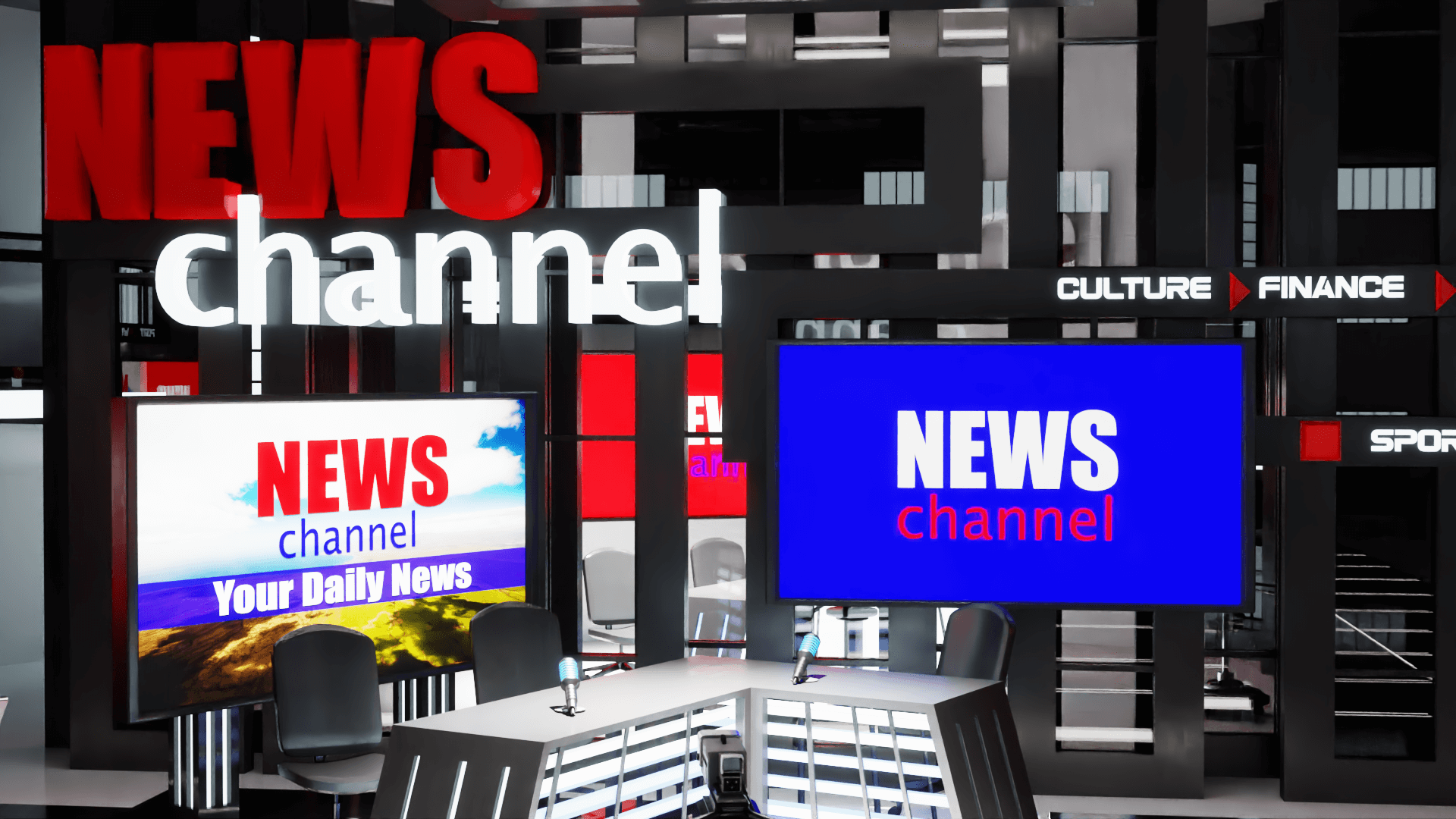 News Channel TV Studio
