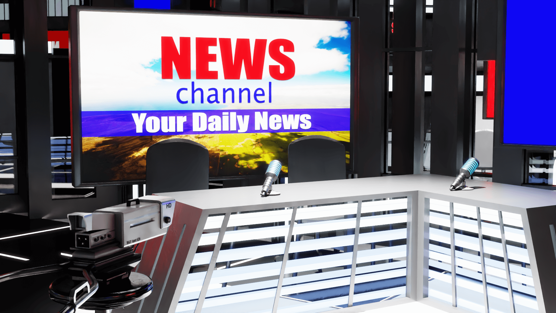 News Channel TV Studio