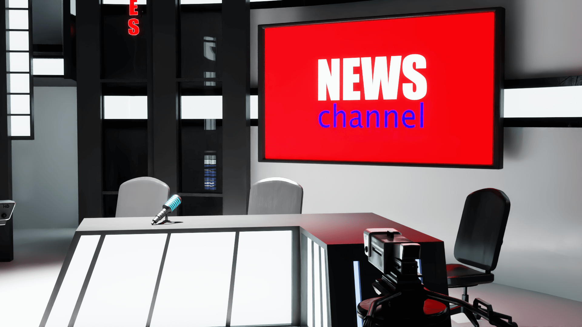 News Channel TV Studio