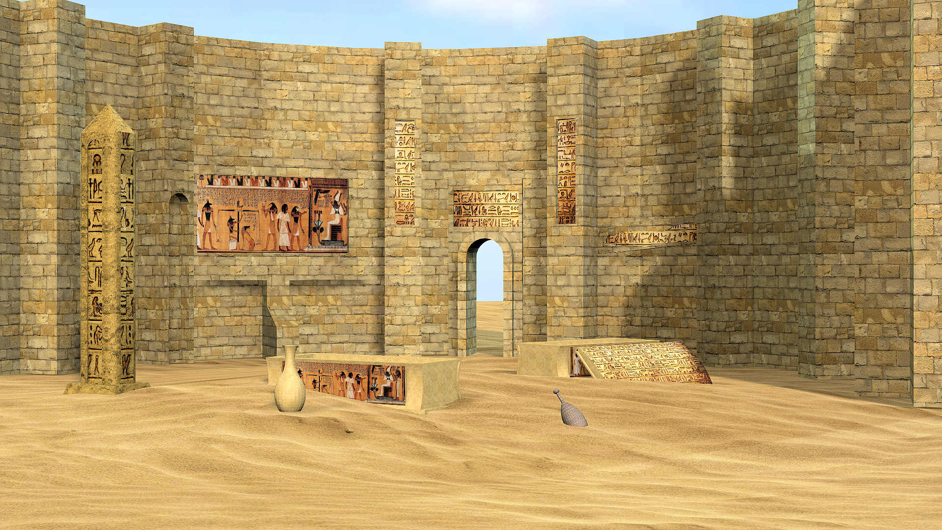 Egyptian Gateway Wall
