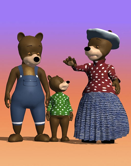 Toon Bears family pack