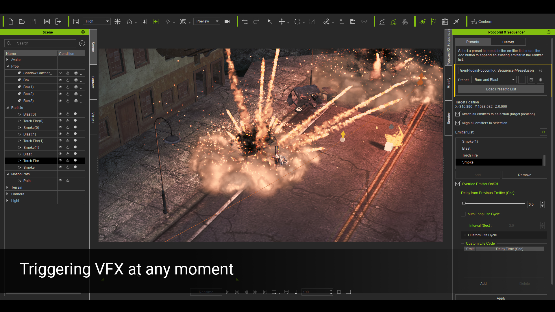 PopcornFX Particle Sequencer