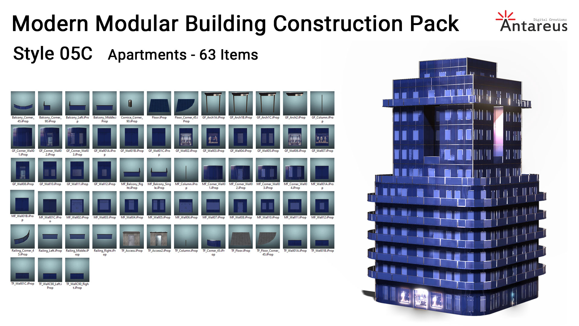 Modular Modern Building Construction Elements