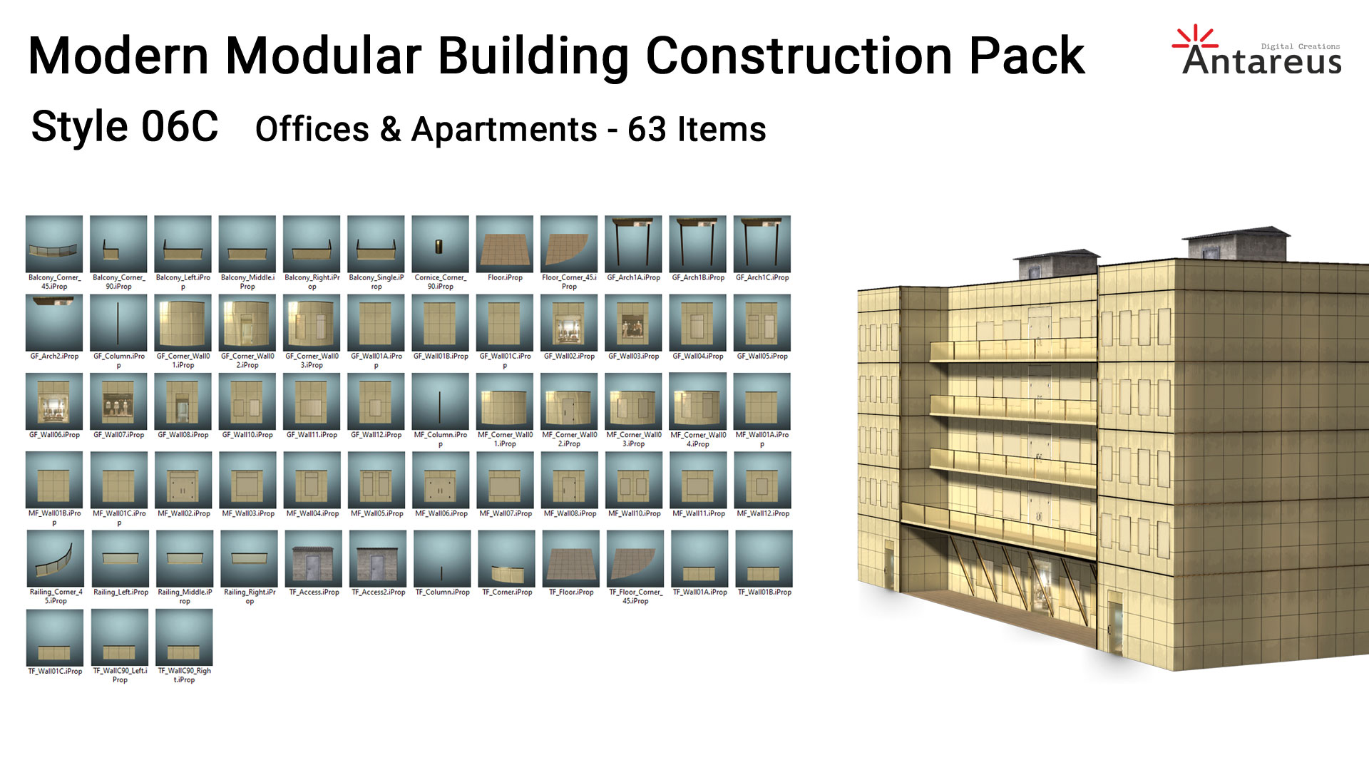 Modular Modern Building Construction Elements